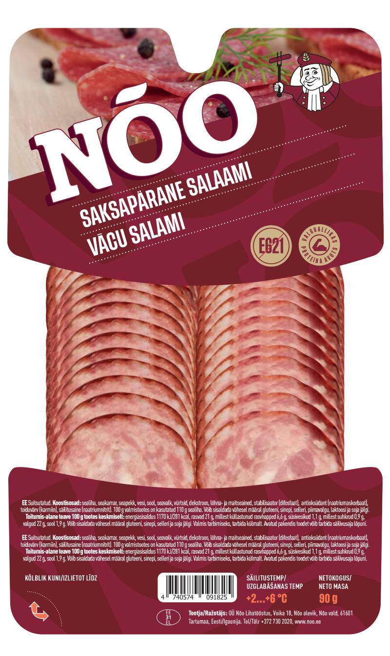 Desa salami Vasaļu ar sieru 90g, NOO e-latts.lv Tavs mājas LIELVEIKALS ...